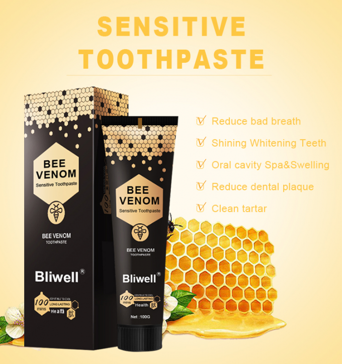 Organic Bee Venom Sensitive Oral Care Toothpaste For Bad Breath And ...