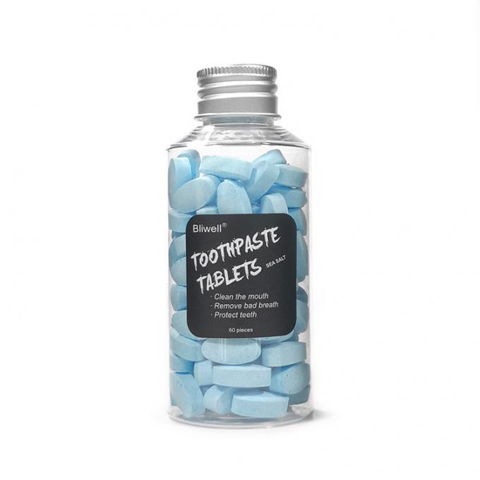 Oval Shape Chewable Toothpaste Tablet Zero Waste Lemon Flavoured